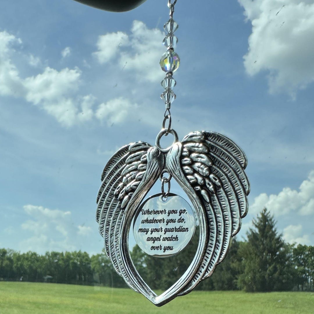 Guardian Angel Car Charm • "may Your Guardian Angel Watch Over You ...