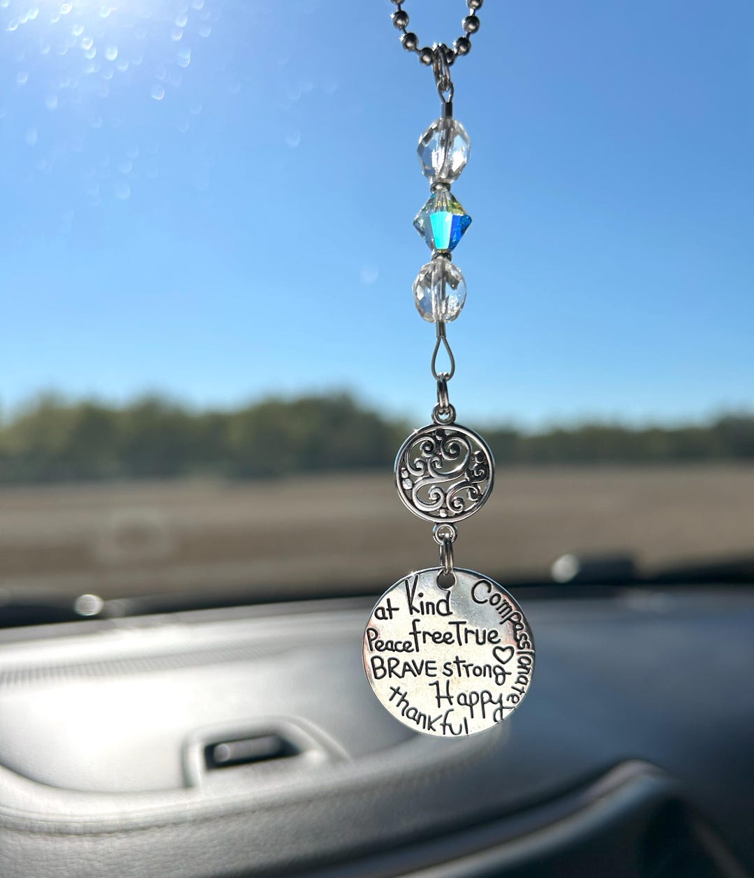 Intentions Setting Collage Rear View Mirror Car Charm, Home, Office ...