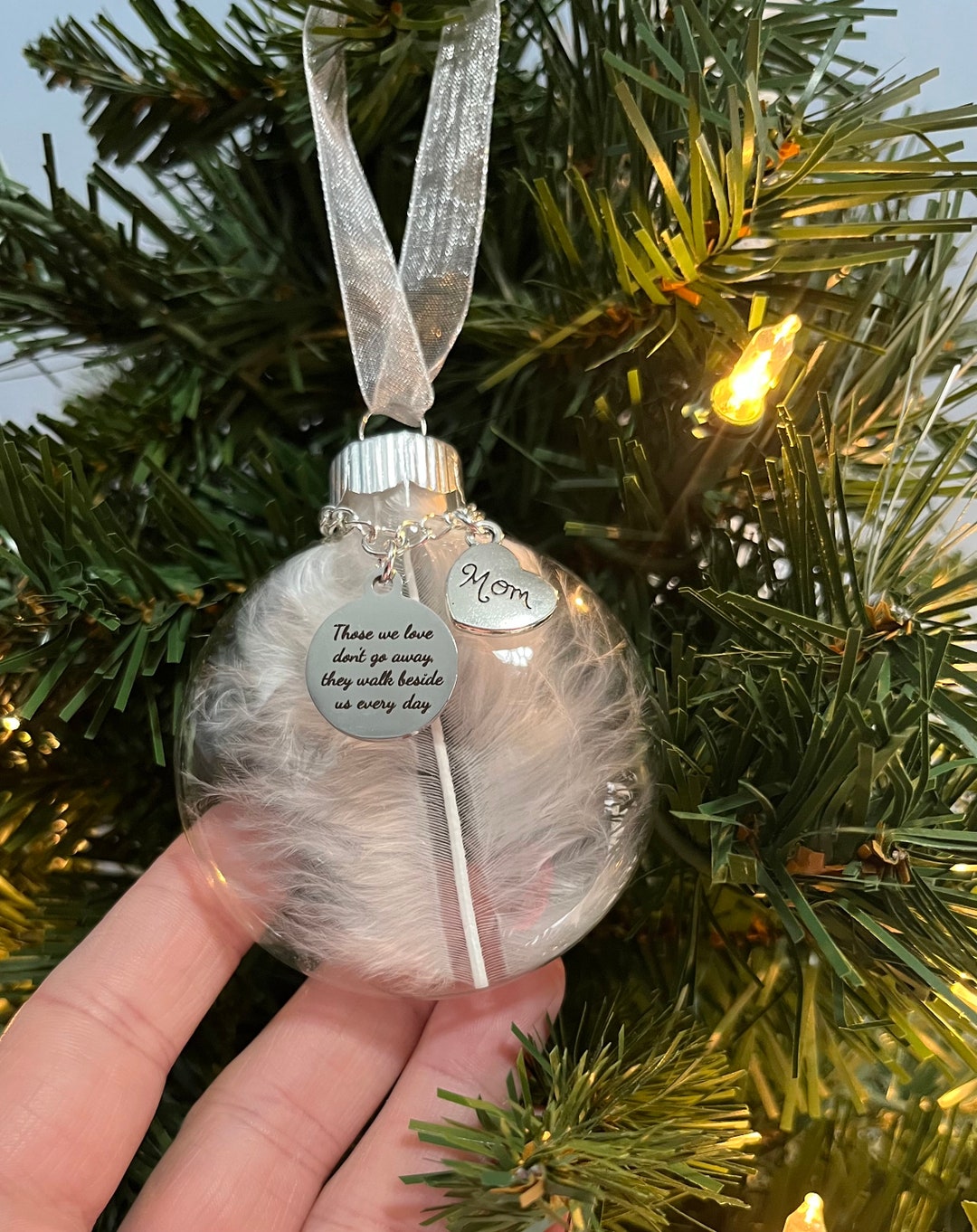 Custom Memorial Christmas Ornament 2.6", Glass Ornament, Those We Love ...