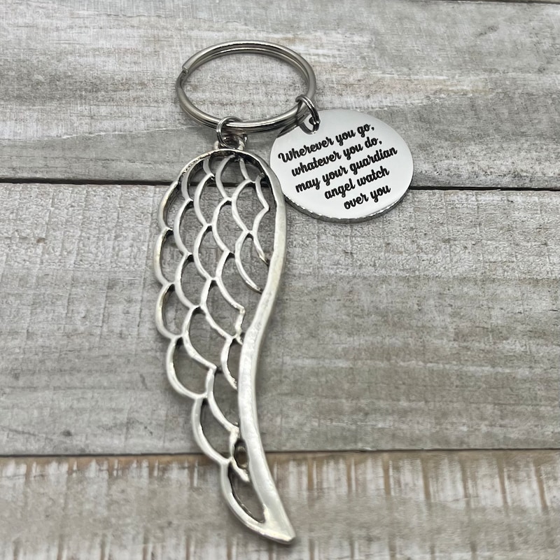 Angel Wing Key Chain - Etsy