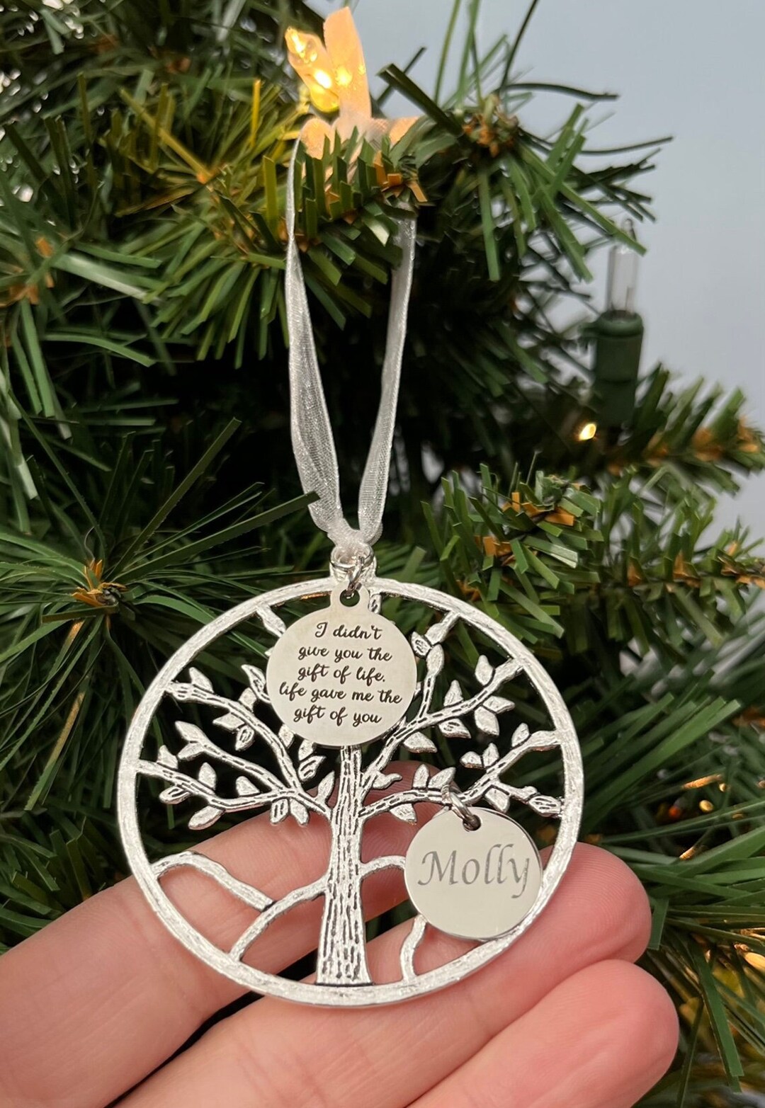 Personalized Name Gift, Silver Tone Tree, i Didn't Give You the Gift of ...