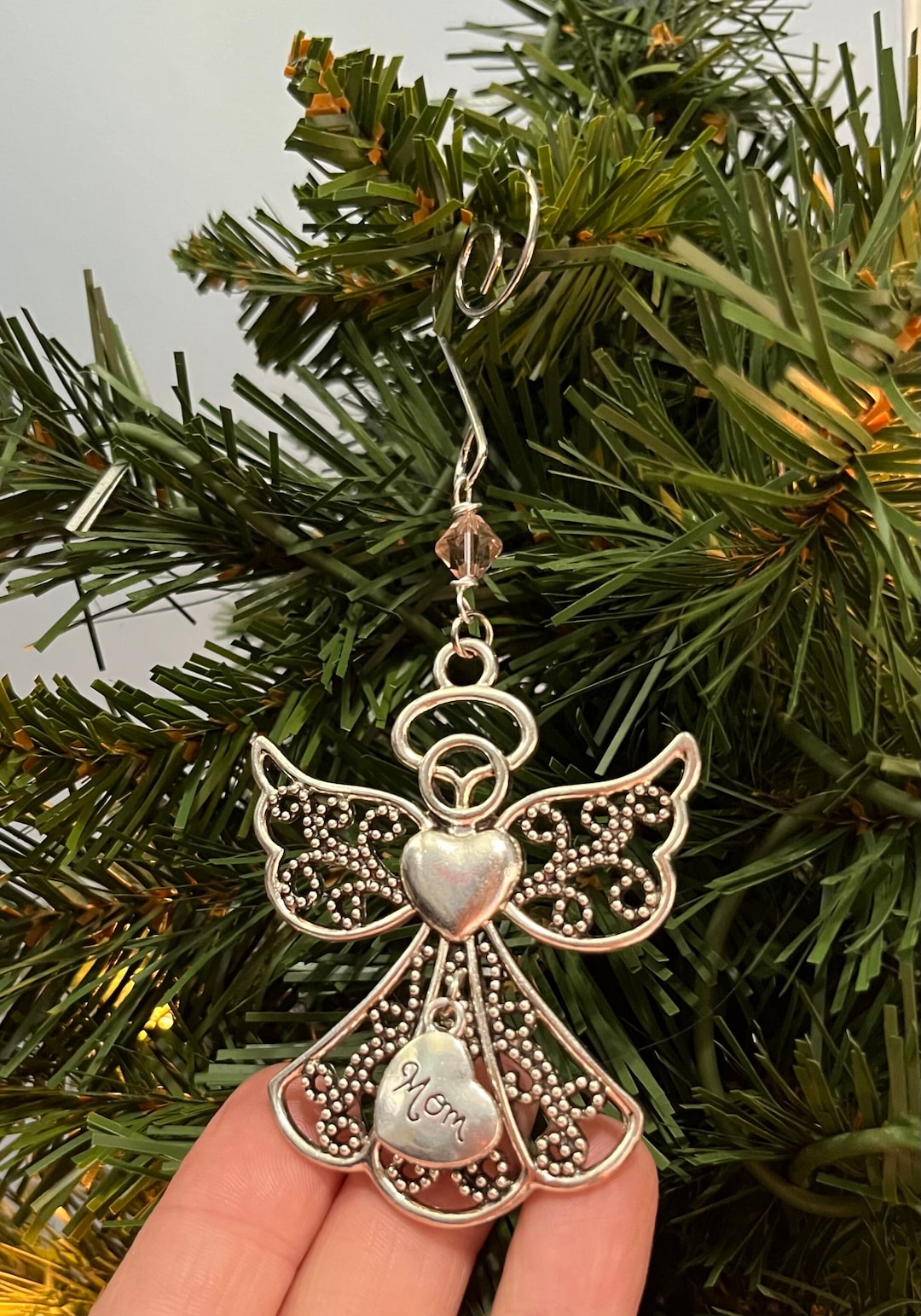 Custom Memorial Angel Christmas Ornament – Sympathy Gift, Remembrance ...
