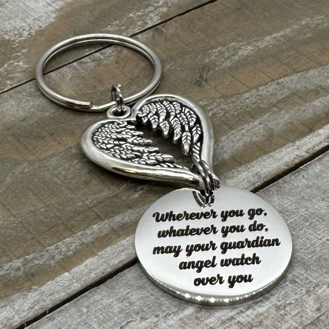 Guardian Angel Keychain – "wherever You Go, Whatever You Do" – Angel ...