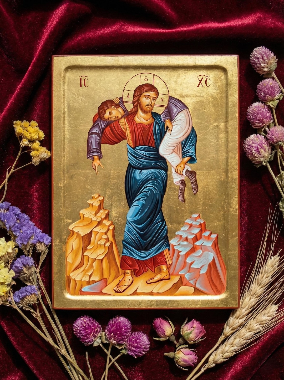 4.7x6.3x0.8 Inches Wooden Orthodox Icon, Jesus Christ Icon, Christ ...