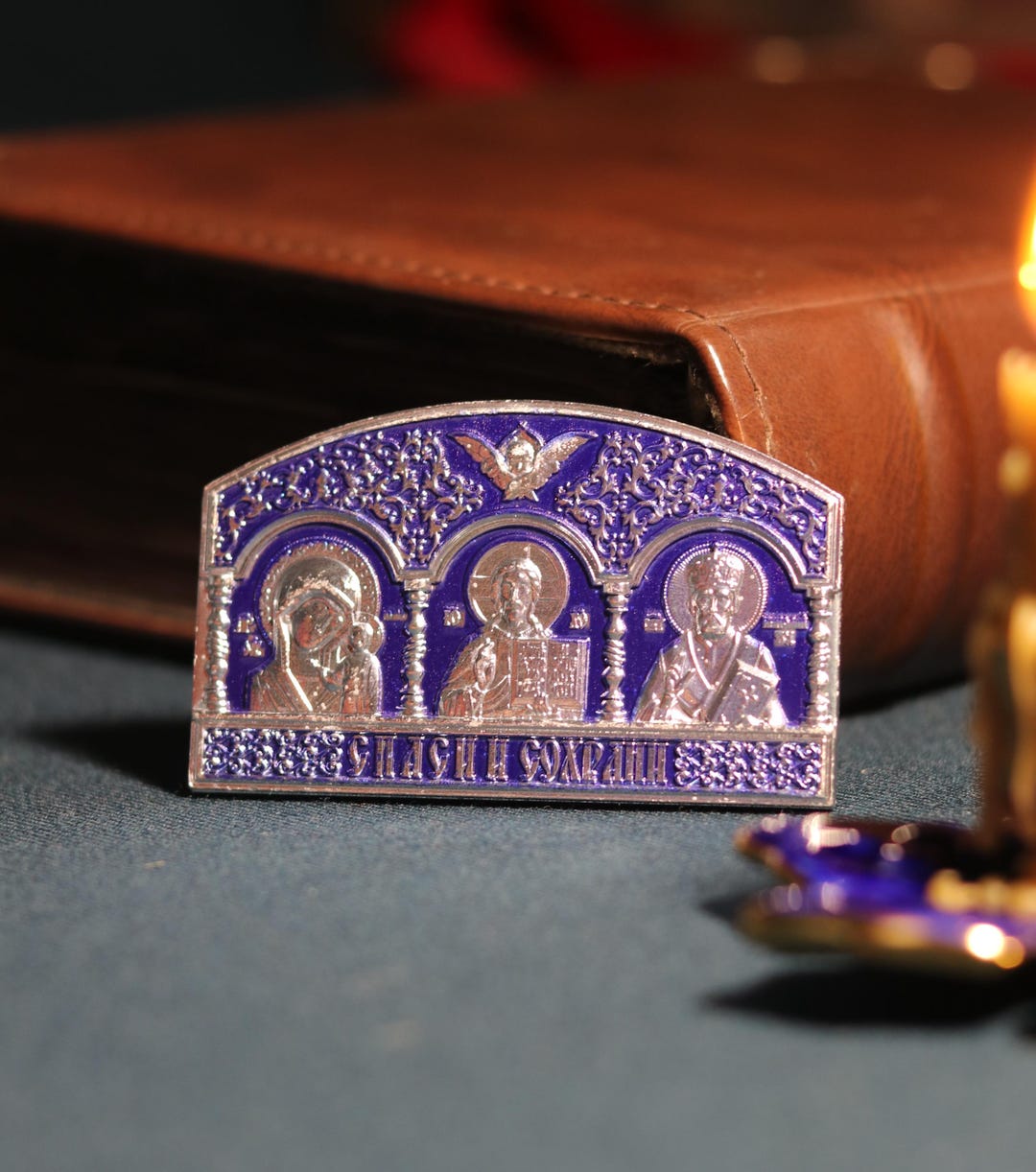 Christian Brass Magnet Icon-triptych, Orthodox Icon, Orthodox Christian ...