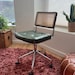 Office Desk Chair Mid Century Modern MCM Rattan / Wood - Etsy