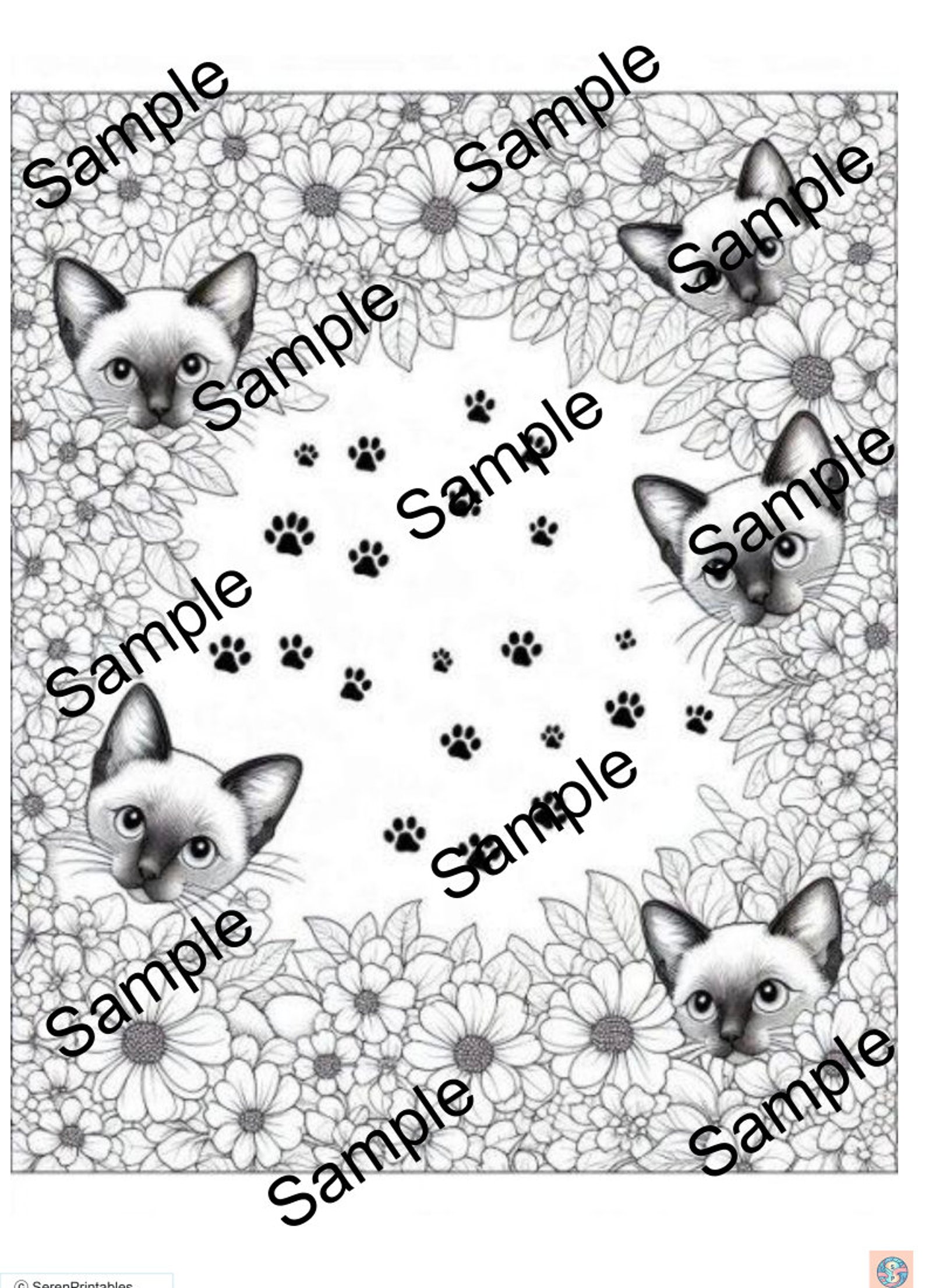 Siamese Cat- Themed Colouring Pages - Downloadable and Printable ...