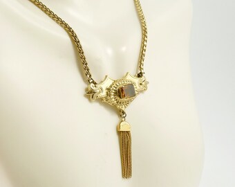 Topaz rhinestone necklace | Etsy