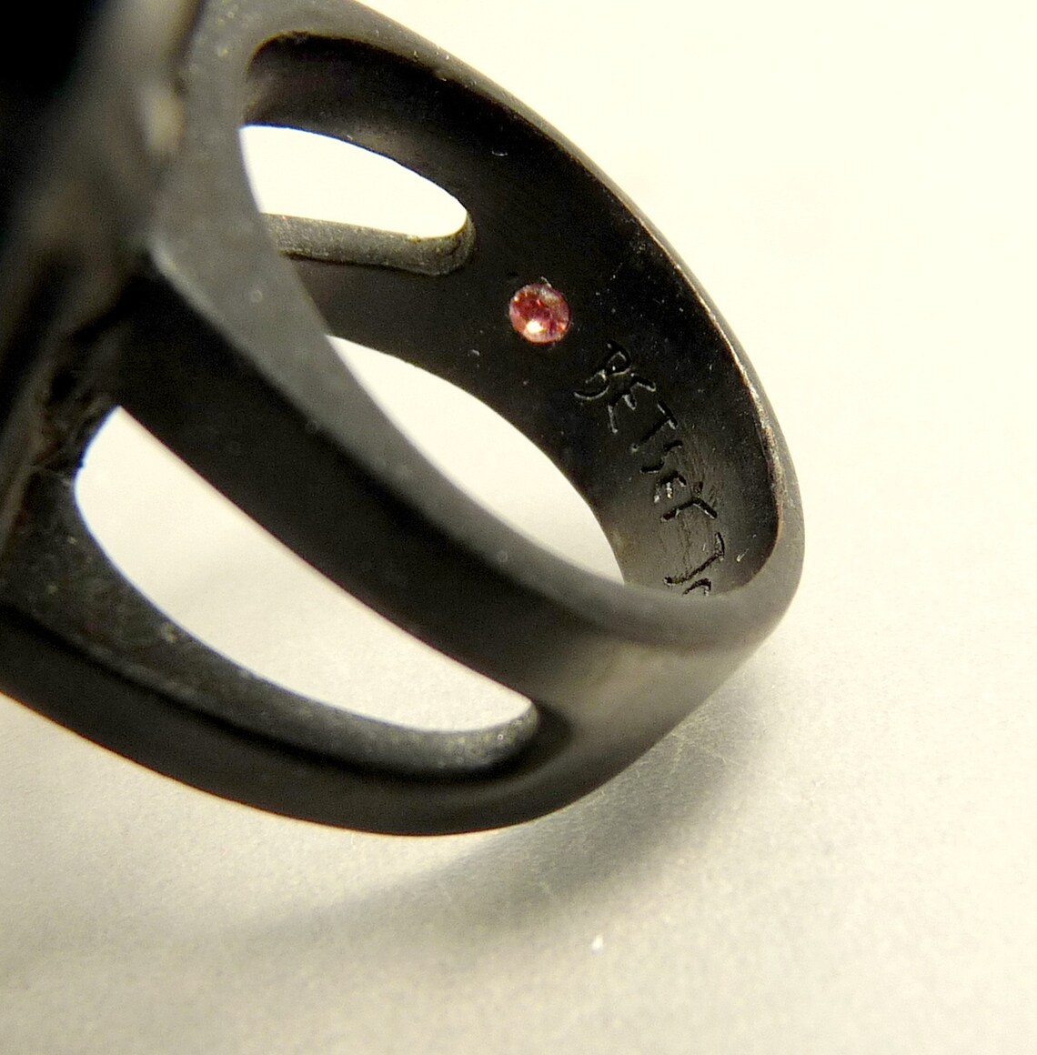 Rare Betsy Johnson Ring Spider Web & Pink Rhinestone Flower - Etsy