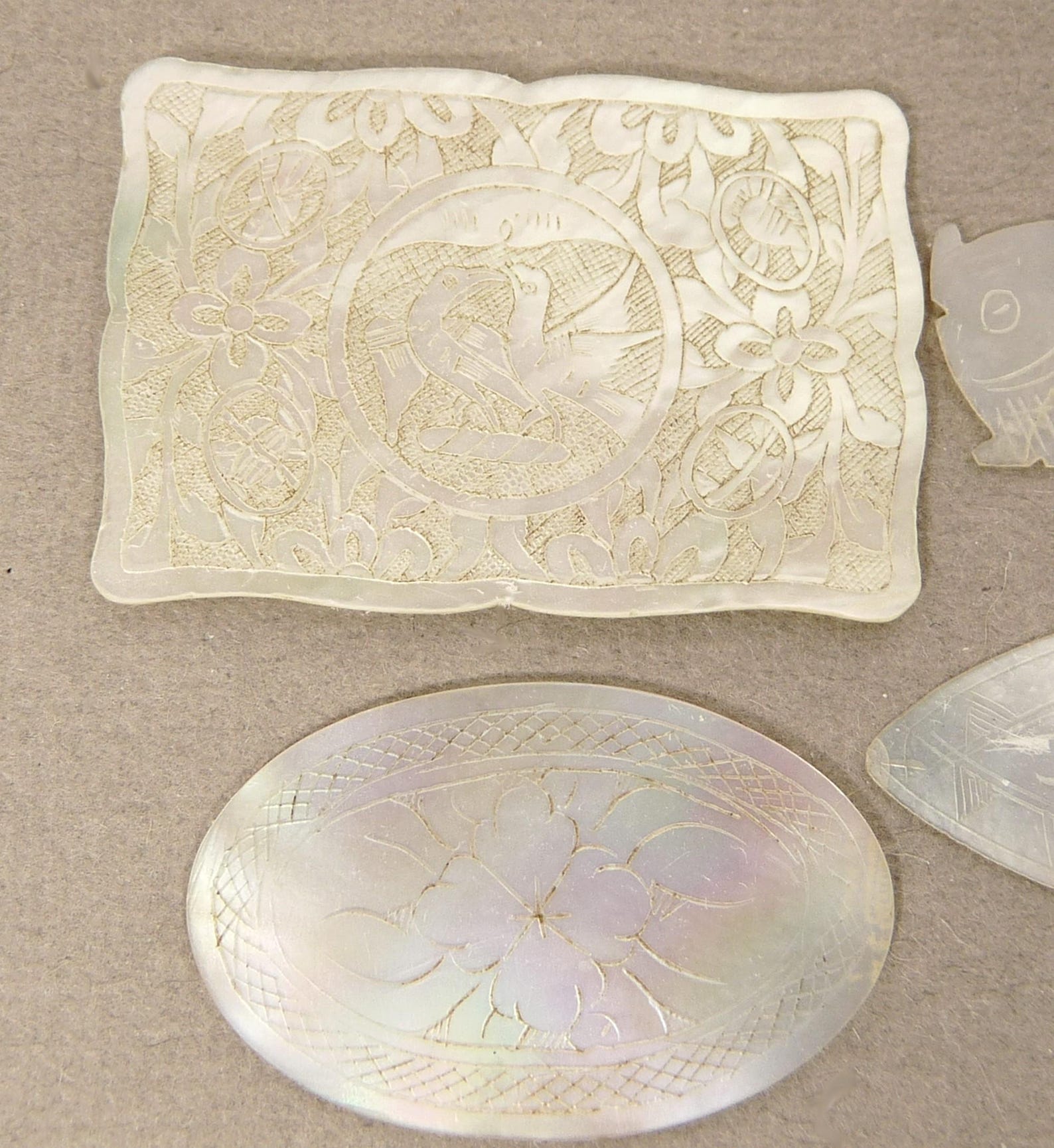 7 Antique Chinese Game Counters Tokens Carved Mother of Pearl - Etsy