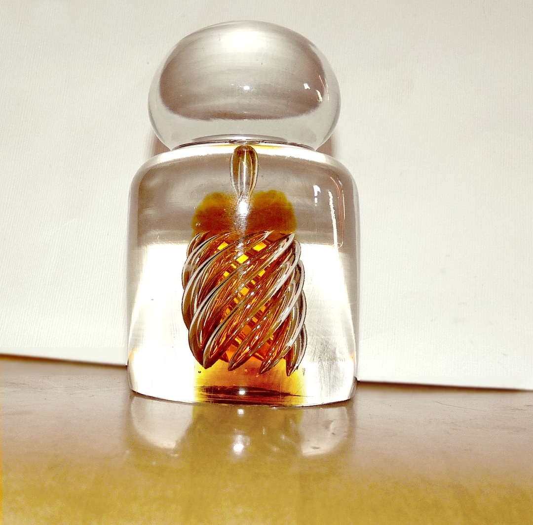 Blenko Glass Mid Century Air Twist Paperweight - Etsy