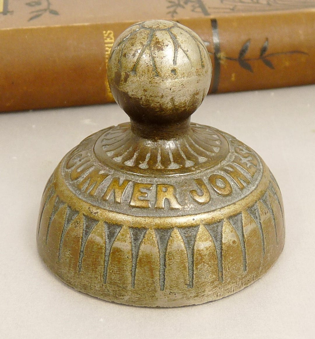 Antique Cumner Jones & Co Cast Iron Paperweight Advertising ...