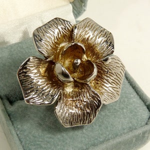 Sterling 925 Ring Hibiscus Flower Statement Jewelry - Etsy