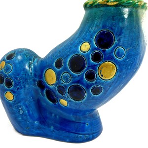Bitossi Aldo Londi Rosenthal Netter Pottery Chicken Figurine Blue ...