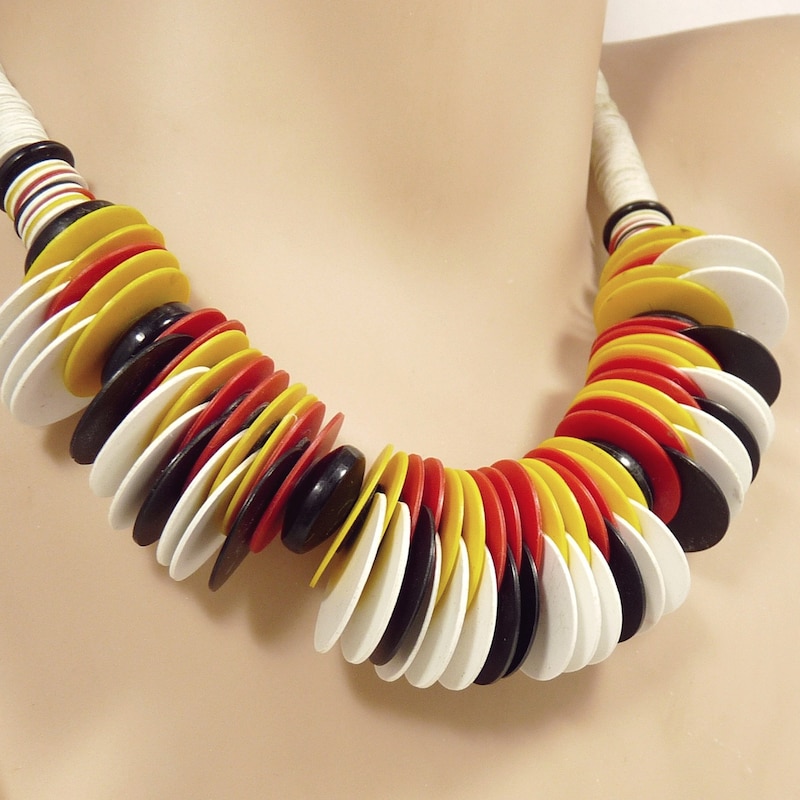70s Disk Necklace - Etsy