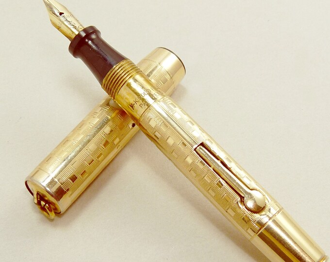 Vintage 14k Gold Filled Fountain Pen 14K Gold Nib - Etsy