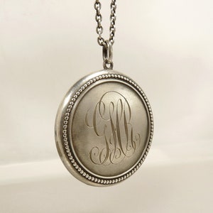 Antique Sterling Silver Locket Pendant Necklace - Etsy