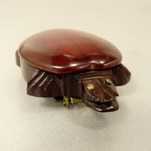 Art Deco Carved Wood & Bakelite Turtle Dress Clip - Etsy