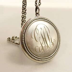 Antique Sterling Silver Locket Pendant Necklace - Etsy