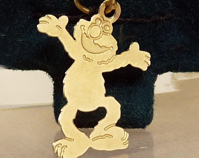 Vintage 14K Gold Elmo Charm Sesame Street Muppet - Etsy
