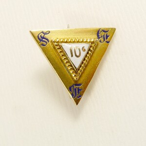 Antique 14K Gold & Enamel Award Pin Dieges and Clust NY Maker - Etsy