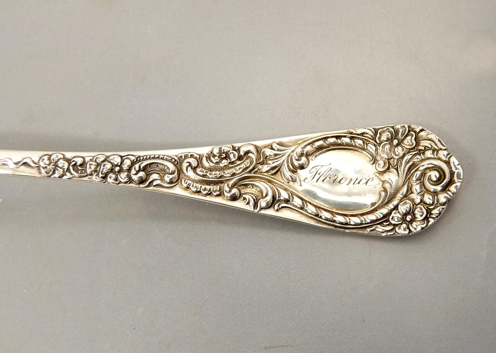 Antique Sterling Serving Spoon December 1895 Hamilton & Davis Co - Etsy