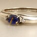 Sterling 925 & Blue Art Glass Bangle Bracelet - Etsy