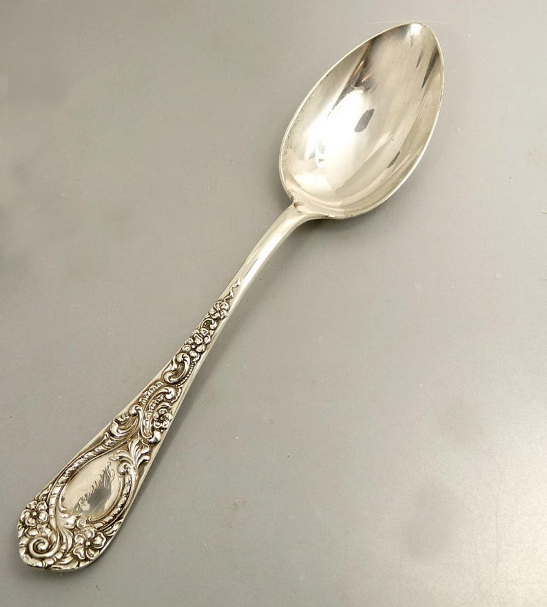 Antique Sterling Serving Spoon December 1895 Hamilton & Davis Co - Etsy