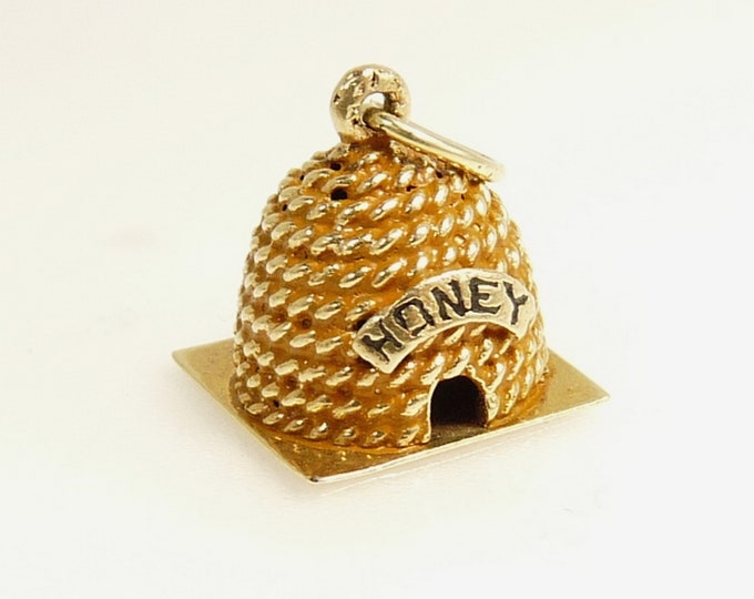 Vintage 14K Gold Beehive Charm Bracelet Charms - Etsy