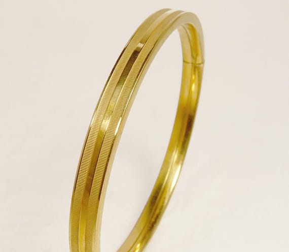 Antique Rolled Gold Bangle Bracelet Etsy