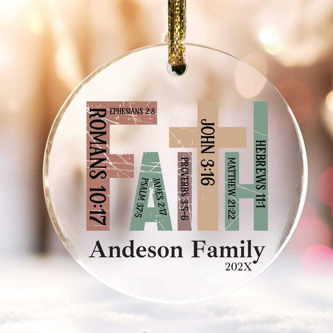 Faith Ornament, Bible Verse Ornament, Religious Ornament, Christiane ...