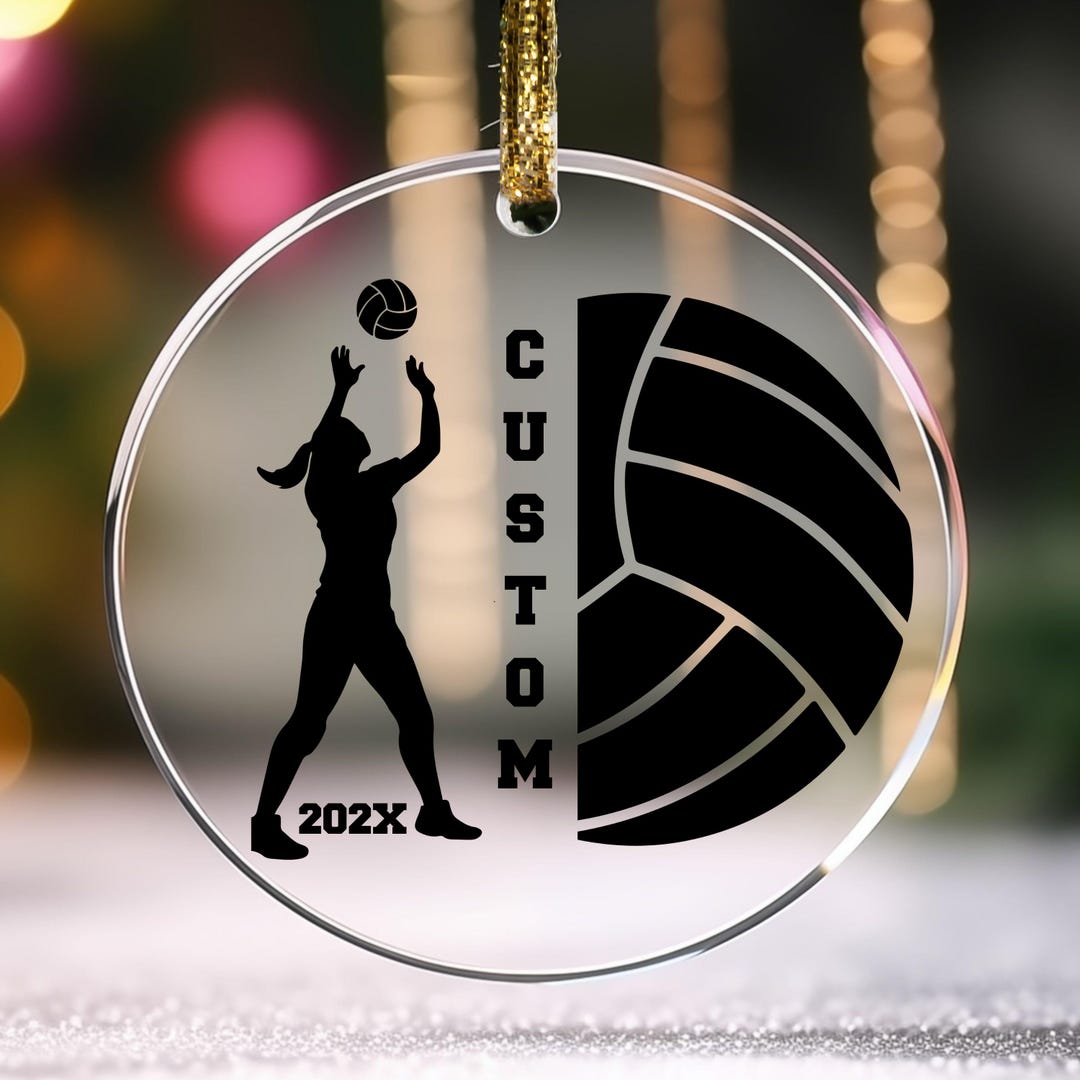 Personalized Volleyball Ornament: Custom Tree Gift, Volleyball Player ...