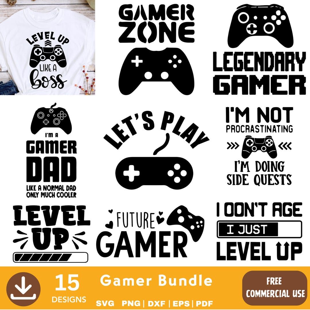 Gamer Svg, Gamer Svg Bundle, Gaming Svg Bundle, Funny Gamer Sayings Svg ...
