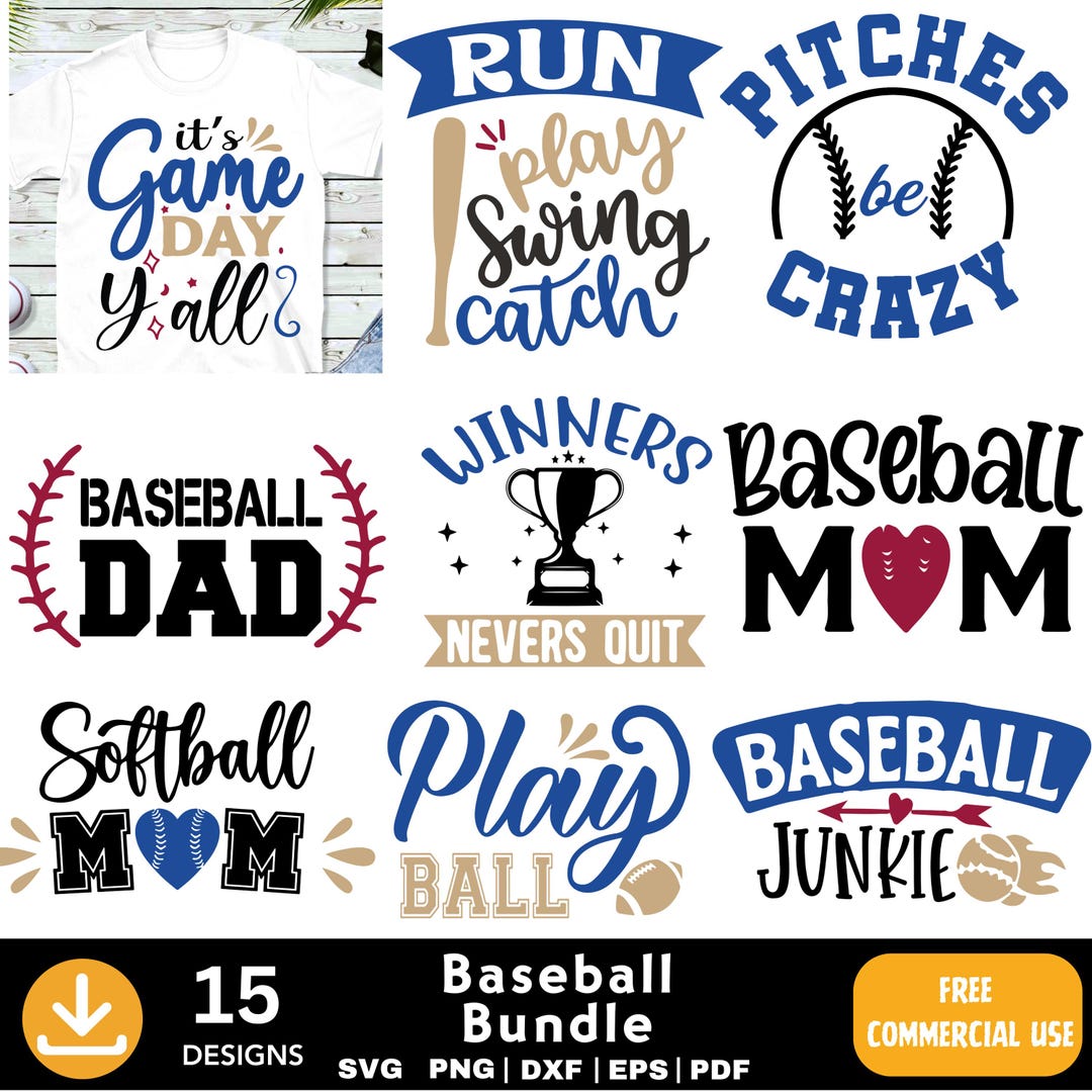 Baseball Bundle SVG / Baseball Mom SVG / Baseball Fan SVG / Baseball ...