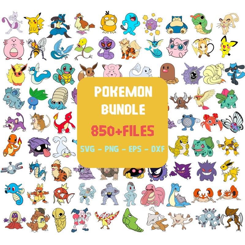 Pokemons Svg - Etsy