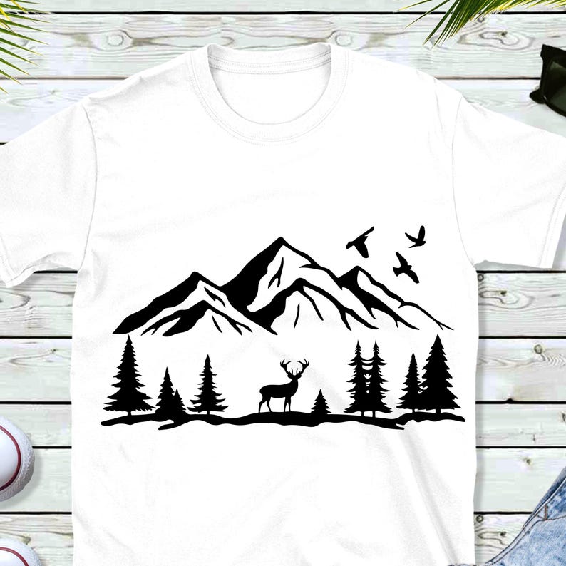 Landscape Svg, Forest Svg, Adventure Svg, Outdoor Svg, Deer Svg, Nature ...