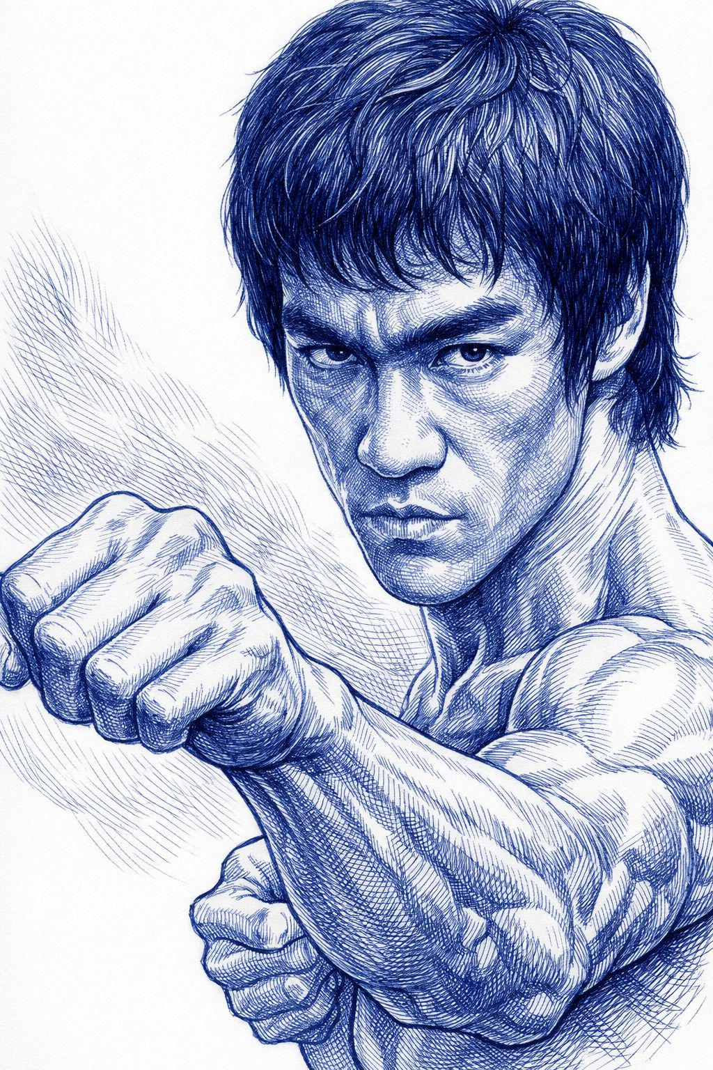 Bruce Lee Line Art SVG Kung Fu Portrait Vector Digital Download - Etsy