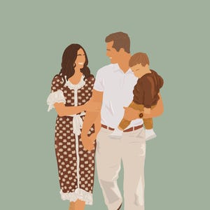 Custom Minimalist Portrait Digital | Custom Family Portrait | Digital ...