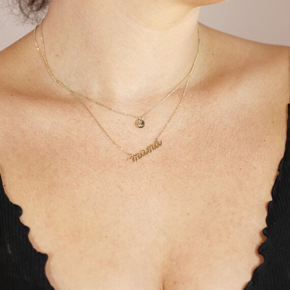 Mama necklace 14k gold store