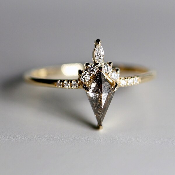 Rustic Diamond Ring - Etsy