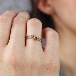 Handmade Initial Ring 14k Solid Gold, Unique Personalized Gold Ring ...