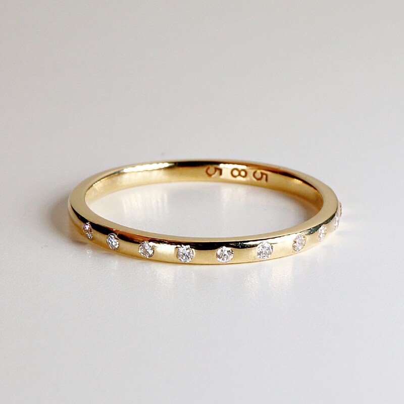 Thin Diamond Band - Etsy