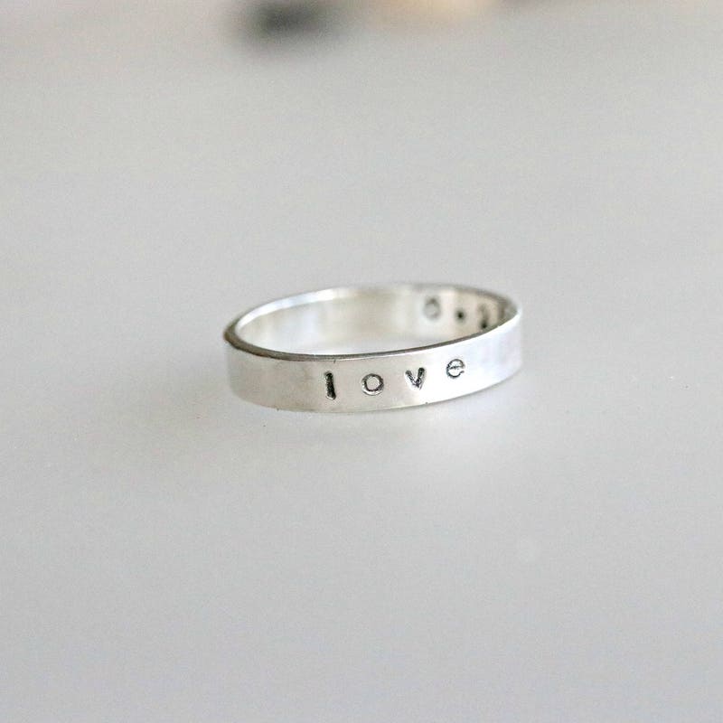 Silver Love Ring - Etsy