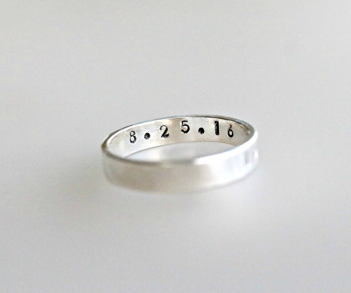 Personalized Ring Sterling Silver Custom Ring Love Ring - Etsy