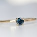 Solitaire Blue Diamond Ring 14k Gold, Minimalist Blue Diamond Promise ...