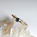 Solitaire Blue Diamond Ring 14k Gold, Minimalist Blue Diamond Promise ...