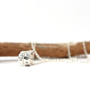 Scroll Necklace Personalized, Sterling Silver Scroll Necklace, Hidden ...