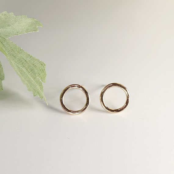 Tiny circle earrings store