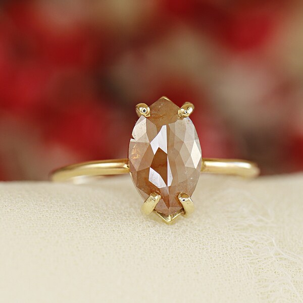 Brown Diamond Ring - Etsy