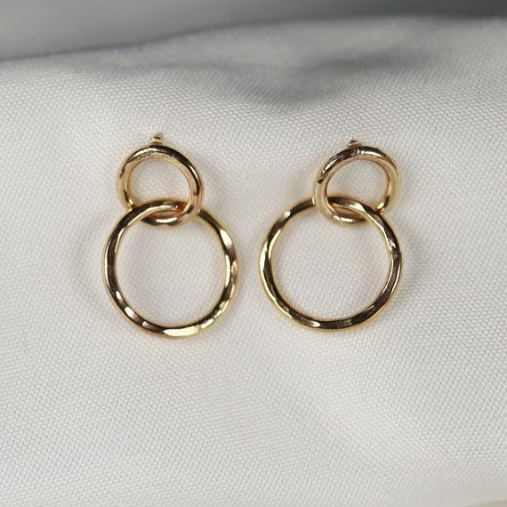 Double circle earrings store